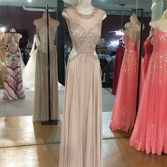 Zasa Couture | Dresses | Zasa Champagne Evening Gown | Poshmark